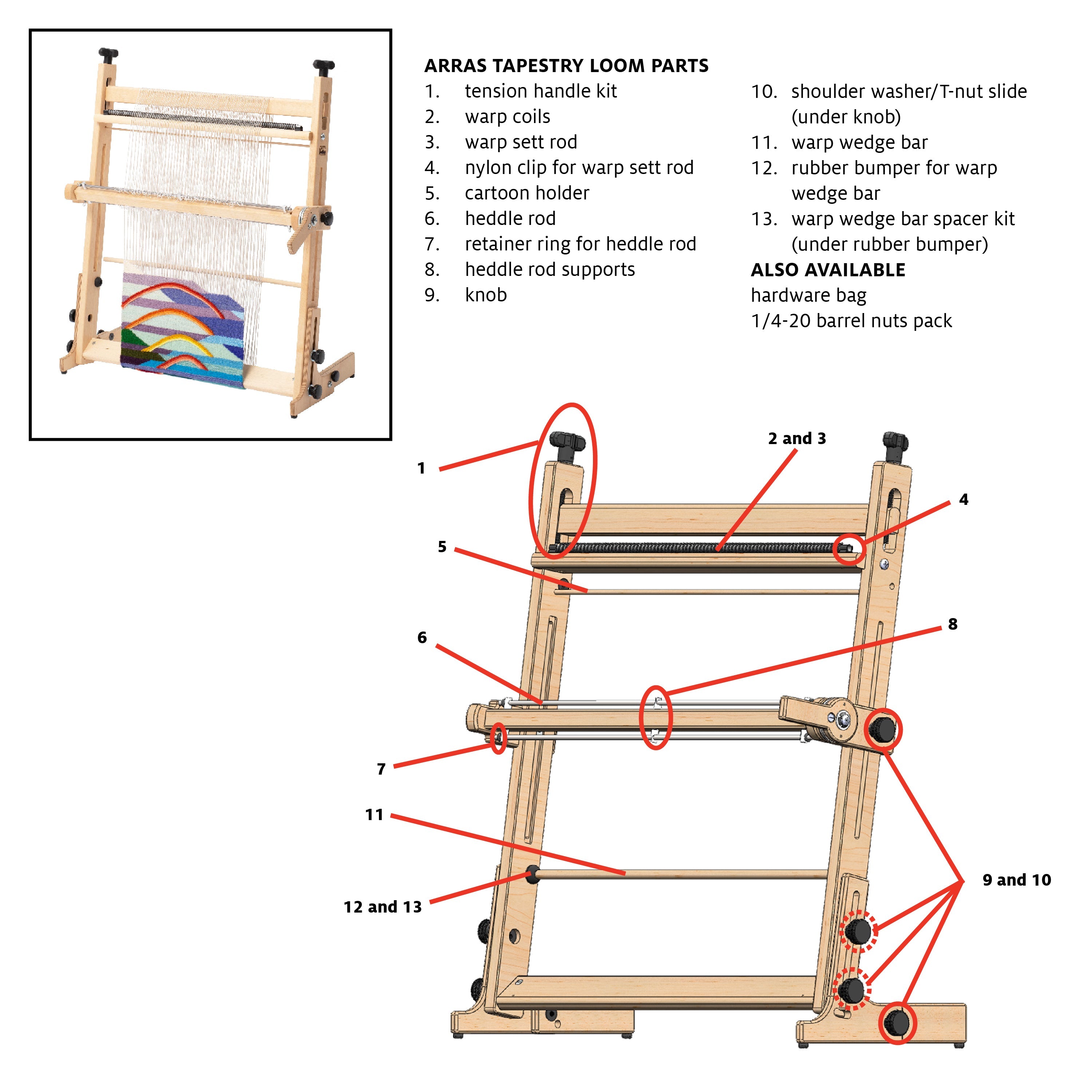 Retainer Rings for Tensioned Lazy Kate, Ladybug Lazy Kate, and Arras L ...