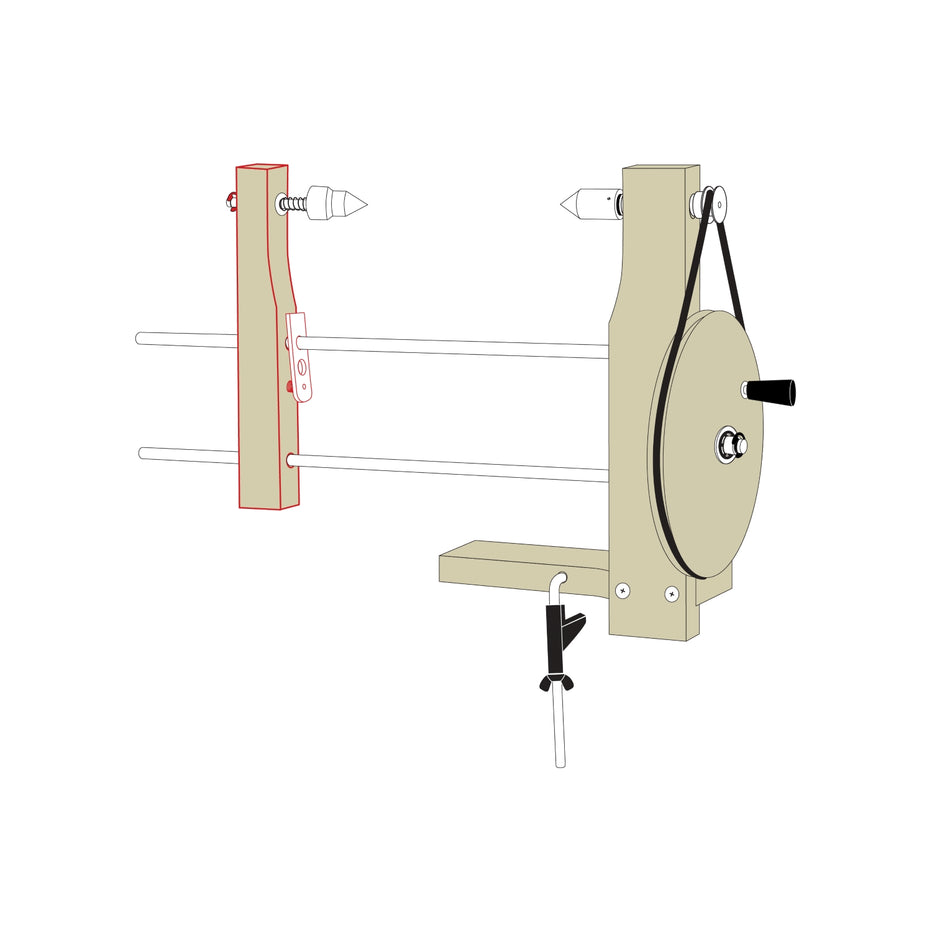 Tail Spindle for Double Bobbin Winder – Schacht Spindle Company