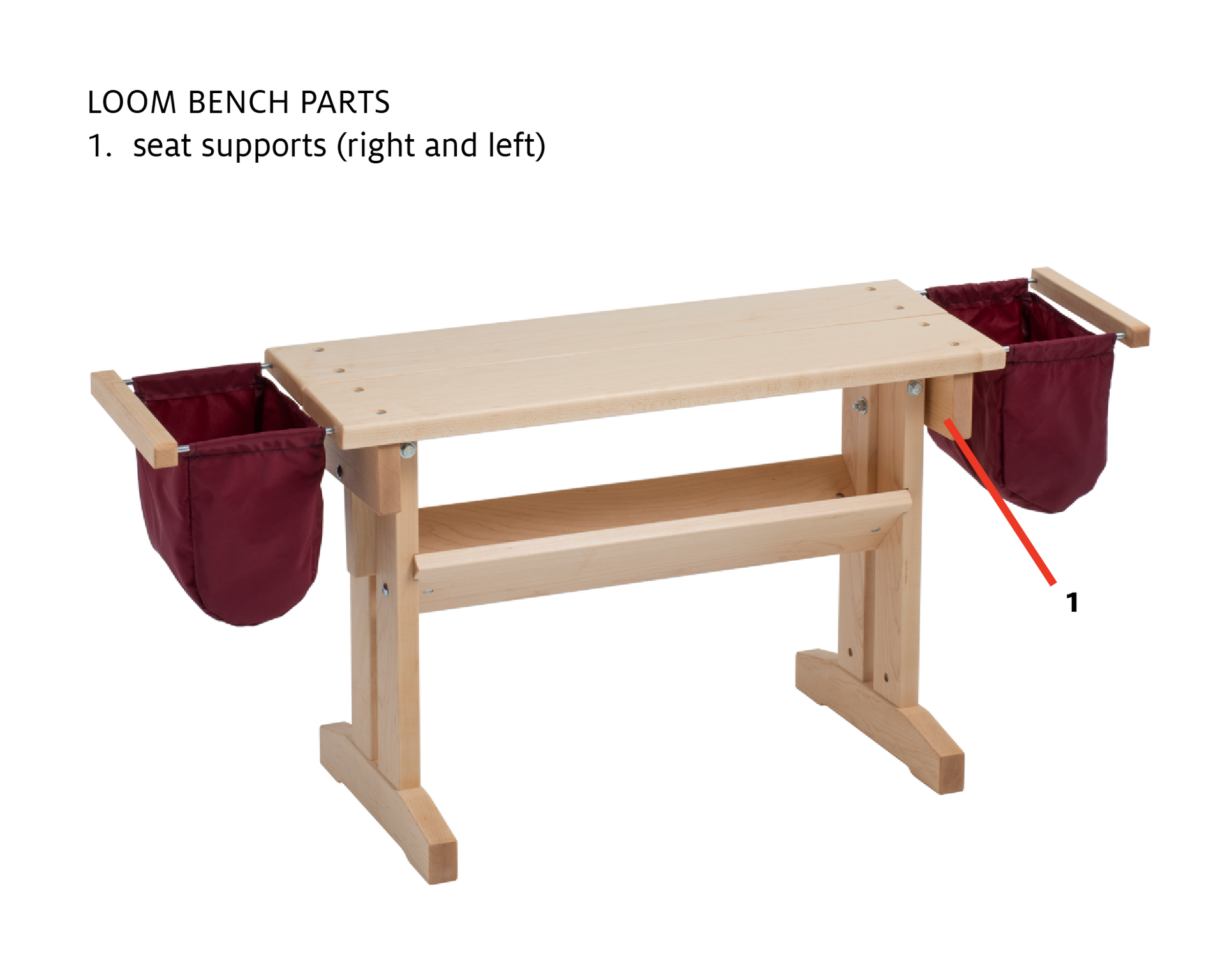 Seat Supports for Floor Loom Bench – Schacht Spindle Company