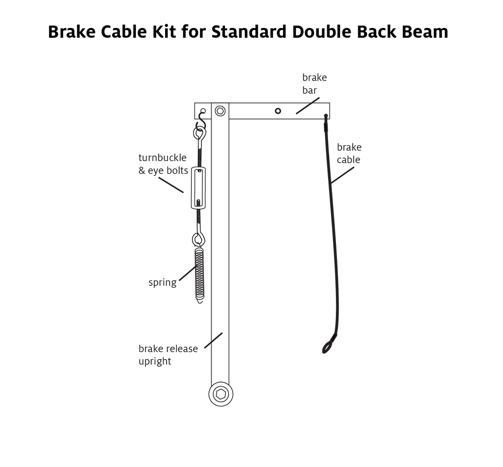 Brake Cable & Spring Kit for Standard Floor Loom Double Back Beam ...