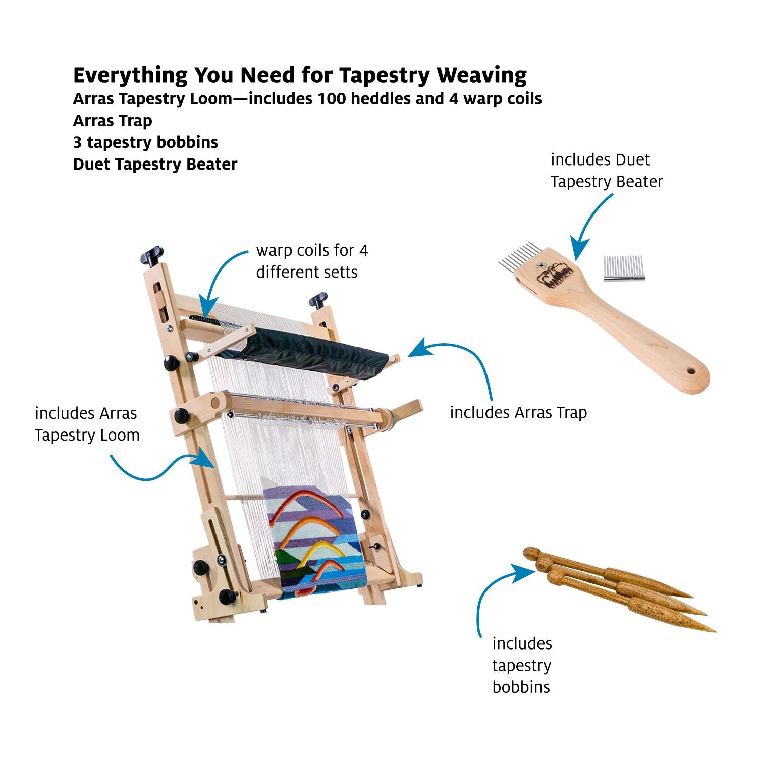 Arras Tapestry Loom and Accessories – Schacht Spindle Company
