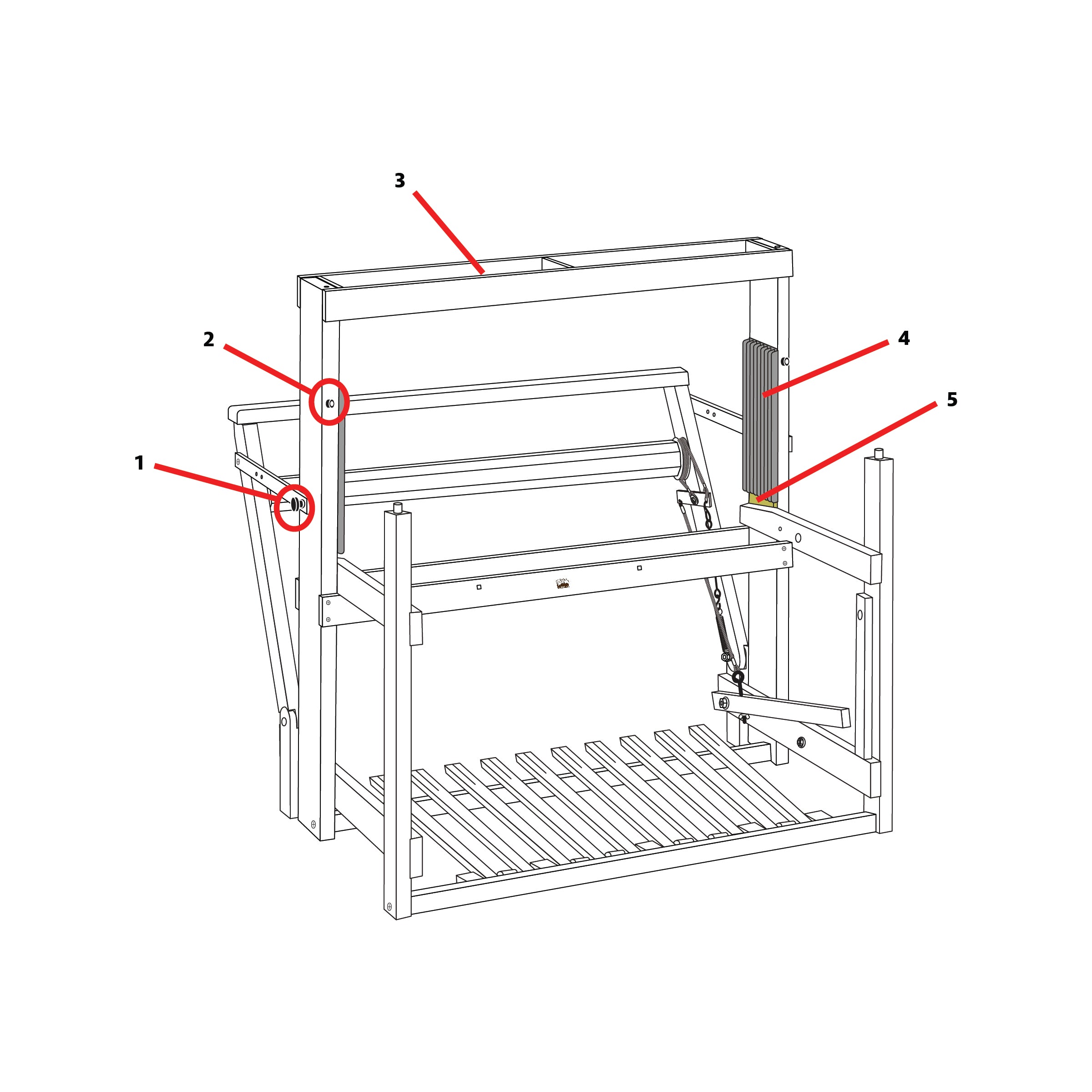 Standard Floor Loom Visual Parts Finder – Schacht Spindle Company