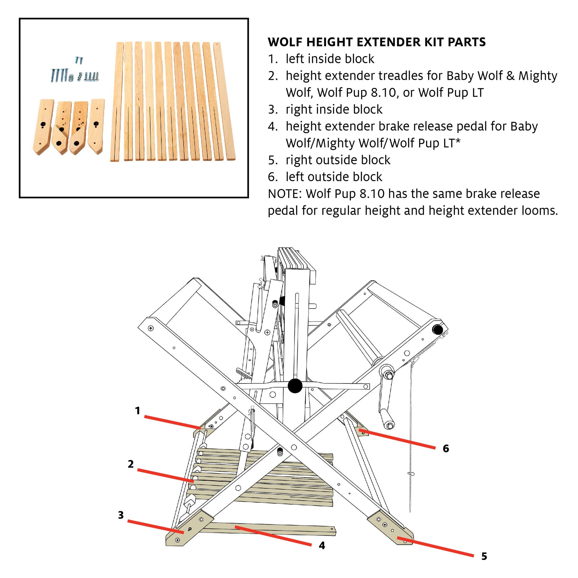 Hardware Bags for Wolf Height Extender Kits – Schacht Spindle Company